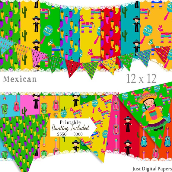 Mexico Paper Mexican Paper Fiesta paper Party Paper Guitar