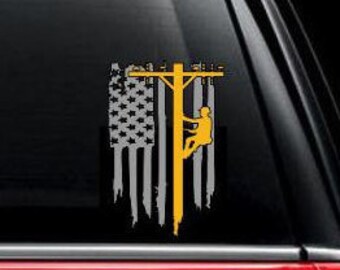 Lineman decal | Etsy