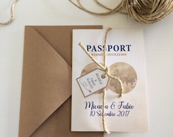Passport Theme Favor Boxes for Destination Wedding Birthday