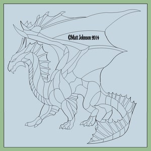 Stained glass dragon | Etsy
