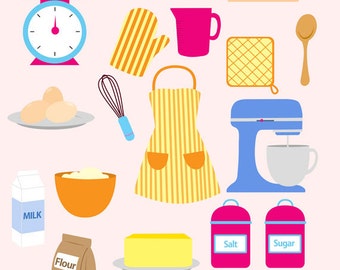 Baking Equipment Kitchen Objects Digital Clip Art for