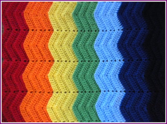 Handmade Crochet Red Orange Yellow Lime Green Baby Blue