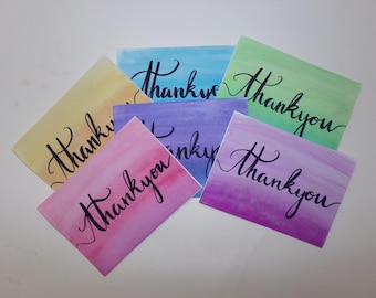Watercolor thank you | Etsy