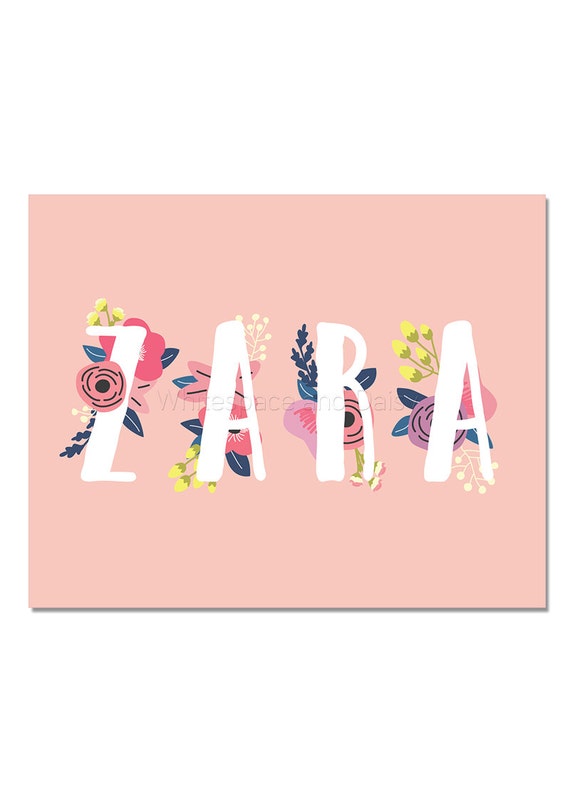 Zara Baby Name Wall Art Zara Baby Name Sign Zara Party Zara Baby Name Wall Art Zara Baby Name Sign Zara Party