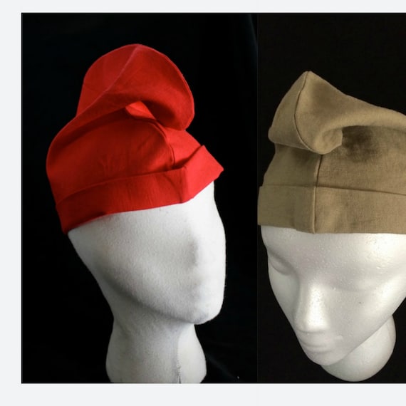 Phrygian Cap French Revolutionary hat in Scarlet Cotton or tan