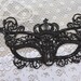 Wedding Mask Black Crown Mask Masquerade Ball Mask Venice