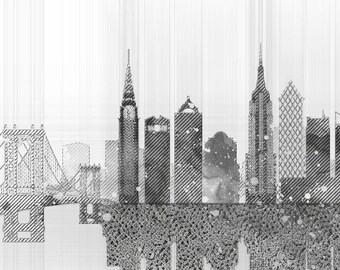 New york sketch | Etsy