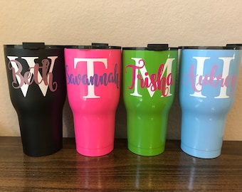 Monogram tumbler | Etsy