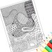 Printable Coloring Page Zentangle Inspired Coloring Pattern