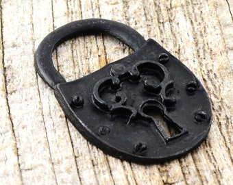 Set Vintage Key Lock and SKELETON Key with LION MOUTH Antique