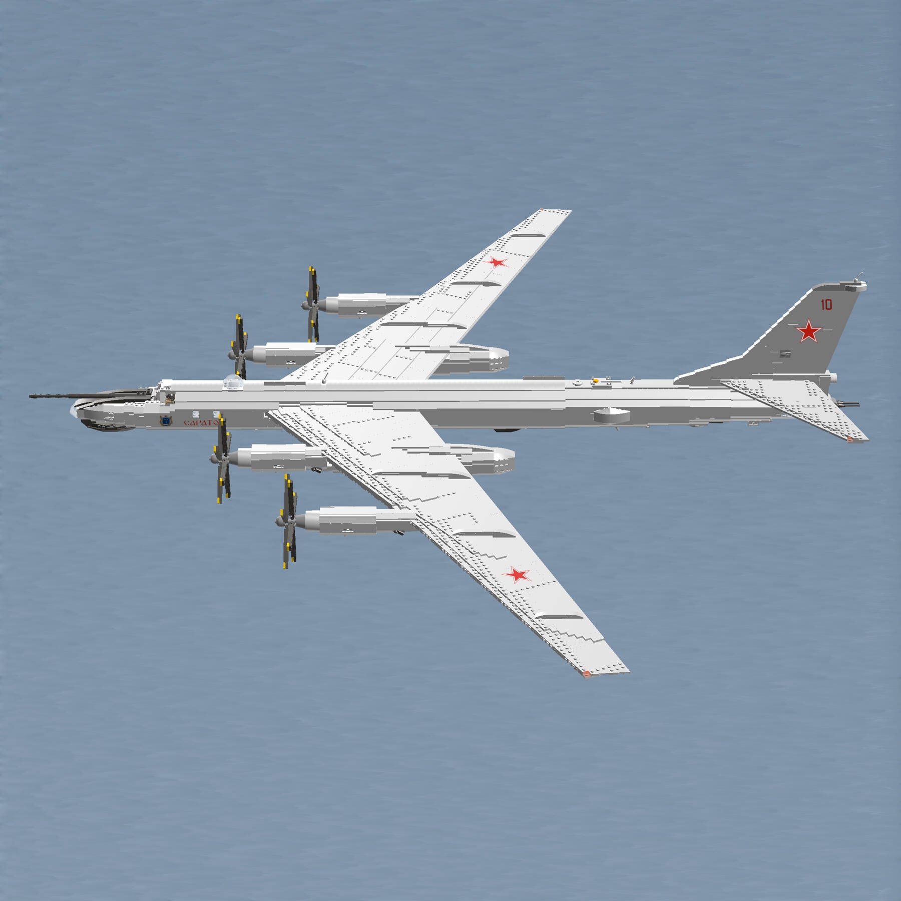 Lego LDD Digital Model: Tupolev Tu-95RTs Bear-D