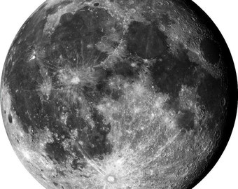 Full Moon Fabric Wall Decal Moon Wall Sticker Space Wall Art