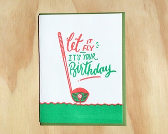 Golf card | Etsy
