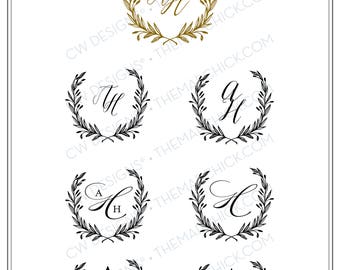 Classy and Formal Monogram Wedding Invitation