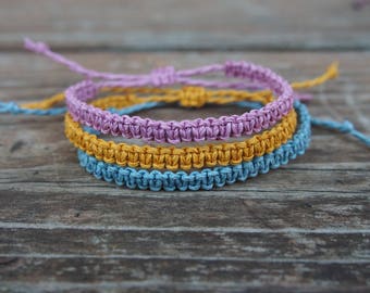 Hemp cord bracelet | Etsy