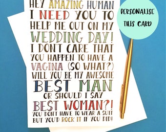 Best man card | Etsy