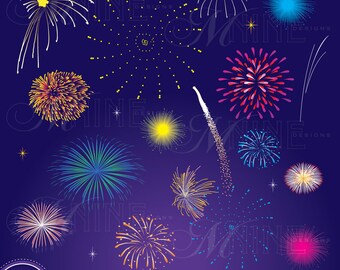 Fireworks art | Etsy