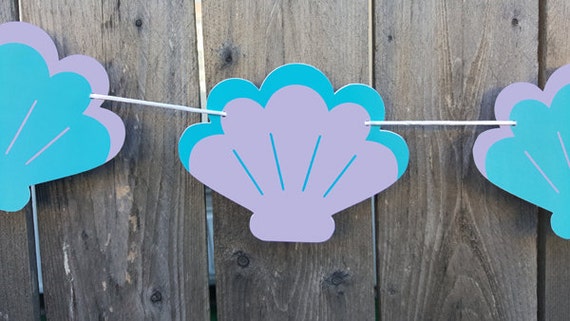 Sea Shell Garland Sea Shell Banner Mermaid Party Garland