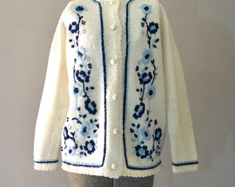 Embroidered cardigan | Etsy