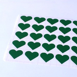 Green heart stickers | Etsy
