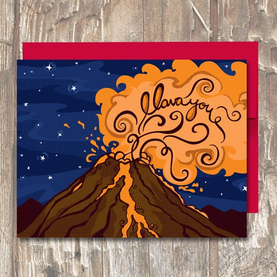 I Lava You Volcano Valentines Day Anniversary Love