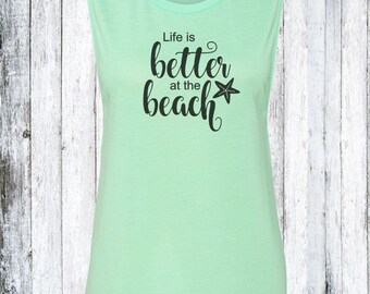 Beach tank top | Etsy