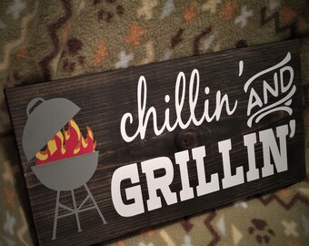 Grillin and chillin | Etsy