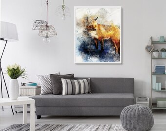 Fox wall art | Etsy