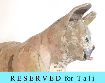 French Poodle Unique One-of-a-Kind Whimsical Paper Mache