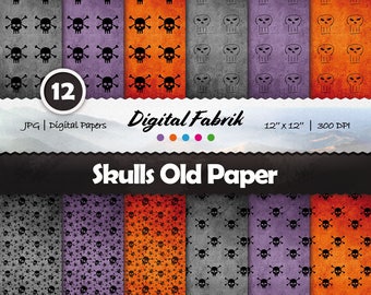 Purple grunge paper halloween paper pack scrapbook paper