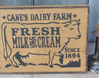 Dairy sign | Etsy