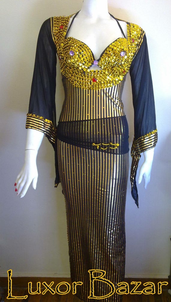 Egyptian Belly Dance Costume Saidi Dress Baladi Galabeya