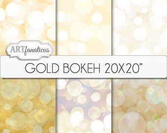 Digital papers bokeh Gold & Silver Bokeh Bokeh