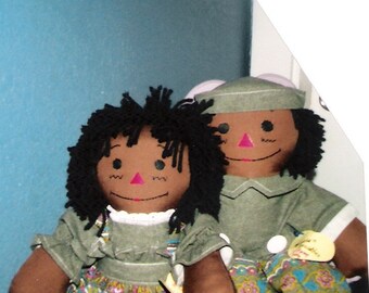 Black raggedy ann | Etsy