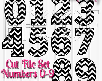 Chevron numbers svg | Etsy