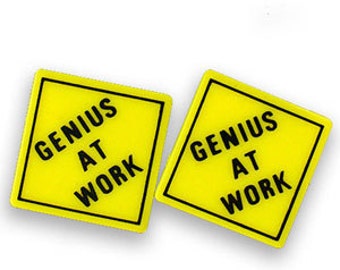 Genius at work sign | Etsy