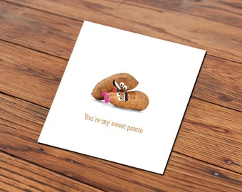 Potato card | Etsy