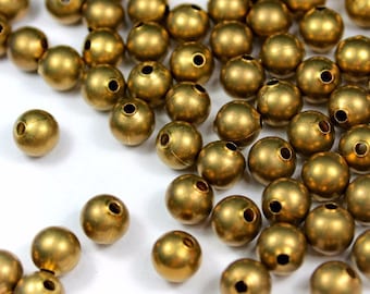 Brass beads | Etsy