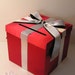 Wedding Card Box Red and White Gift Card Box Money Box