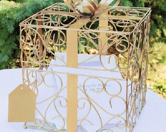 Gold black card box | Etsy