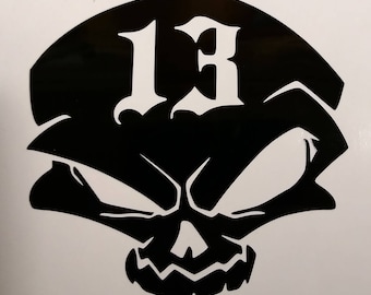 Lucky 13 sticker vinyl decal