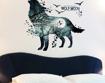 Wolf wall decal | Etsy