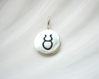 Sterling Silver Taurus Zodiac Sign Necklace