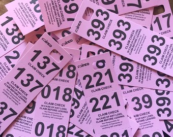 Coat check tags | Etsy