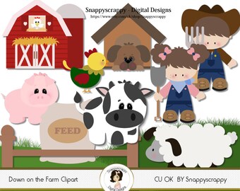 Farm clipart | Etsy