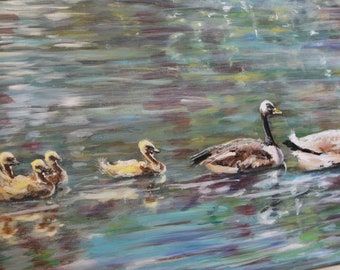Geese painting | Etsy