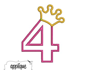 Crown with number | Etsy