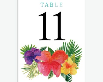 Hawaii table numbers | Etsy