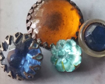 Fancy glass buttons | Etsy
