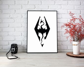 Skyrim logo | Etsy